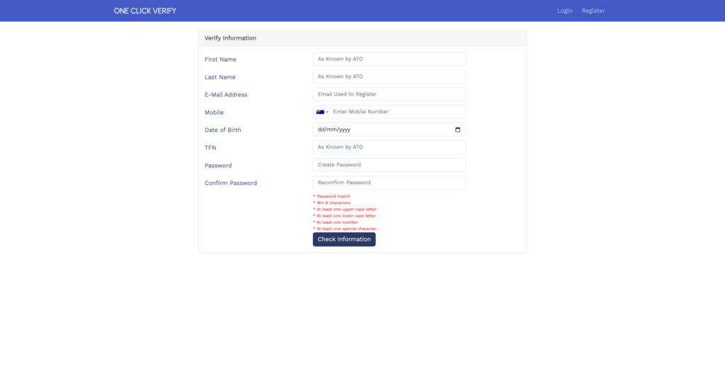 Client User Guide - One Click Verify