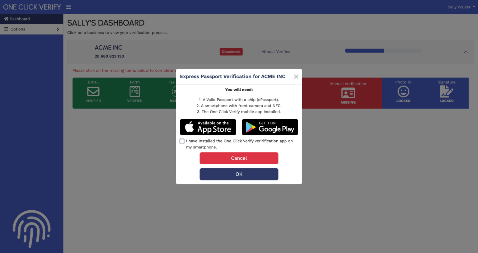 Client User Guide - One Click Verify