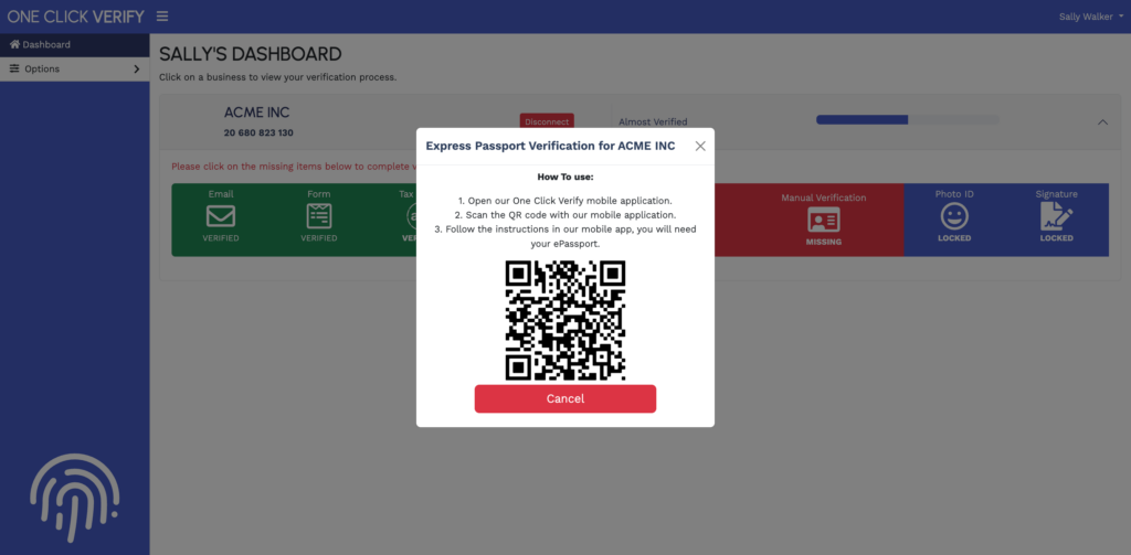 Client User Guide - One Click Verify