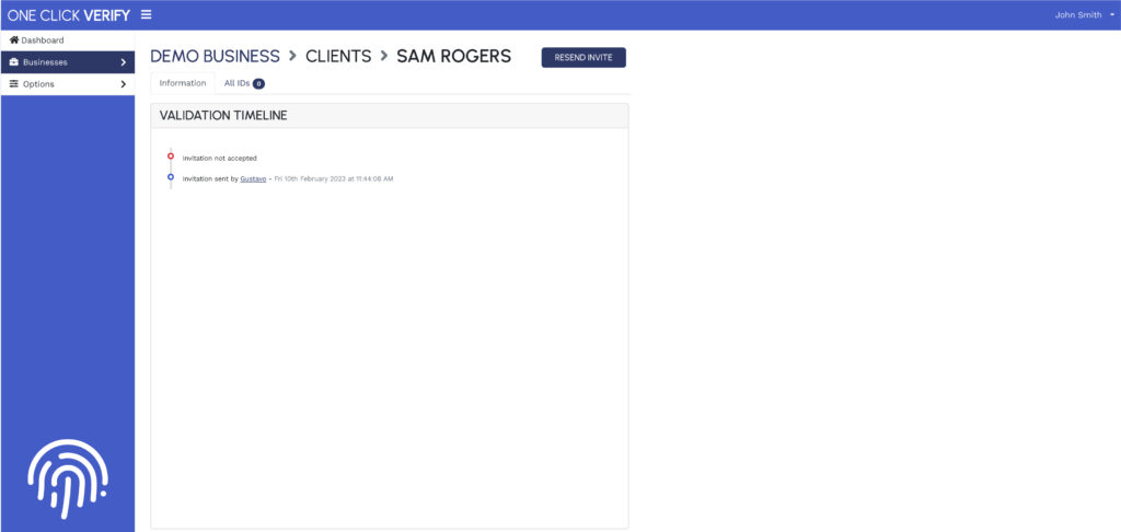 Business User Guide - One Click Verify