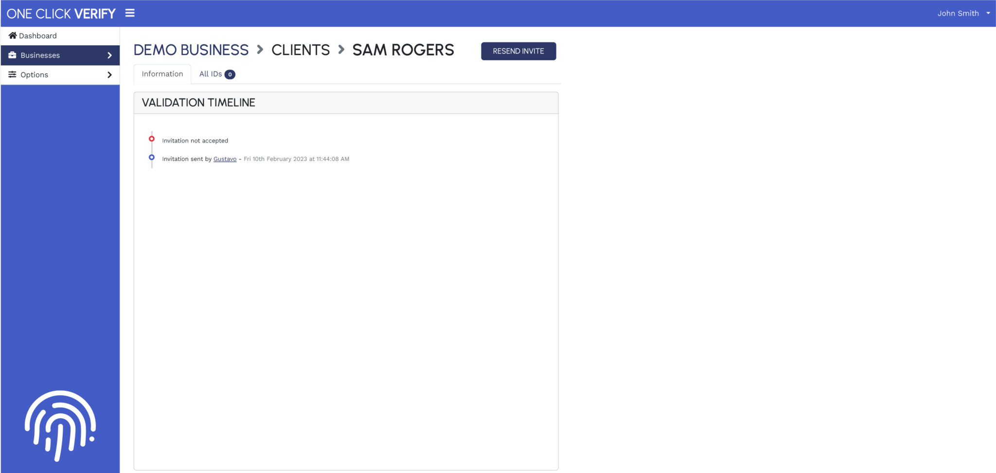 Business User Guide - One Click Verify